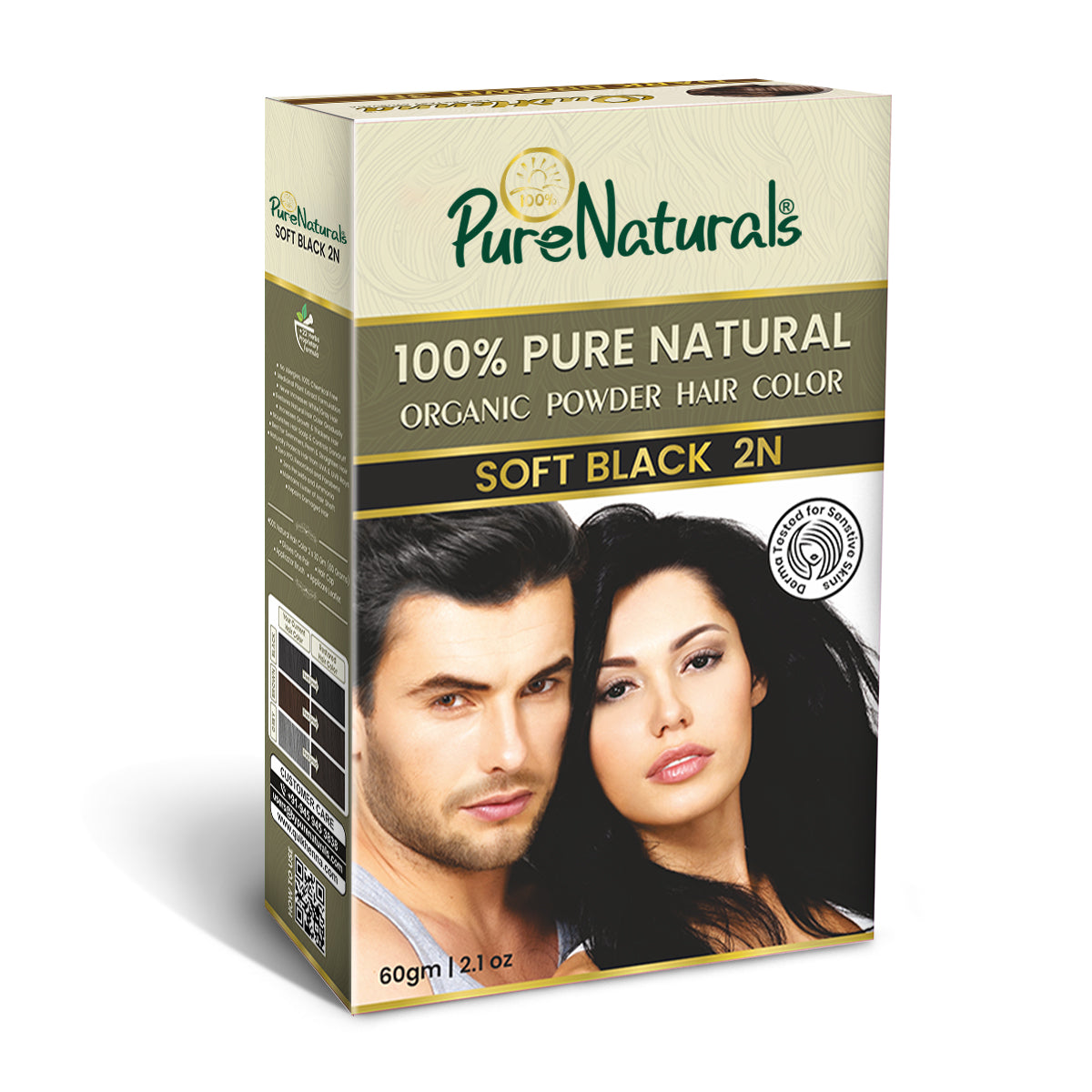 byPureNaturals 100% Organic Pure Natural Powder Hair Color- 60 Gm- 2N ...